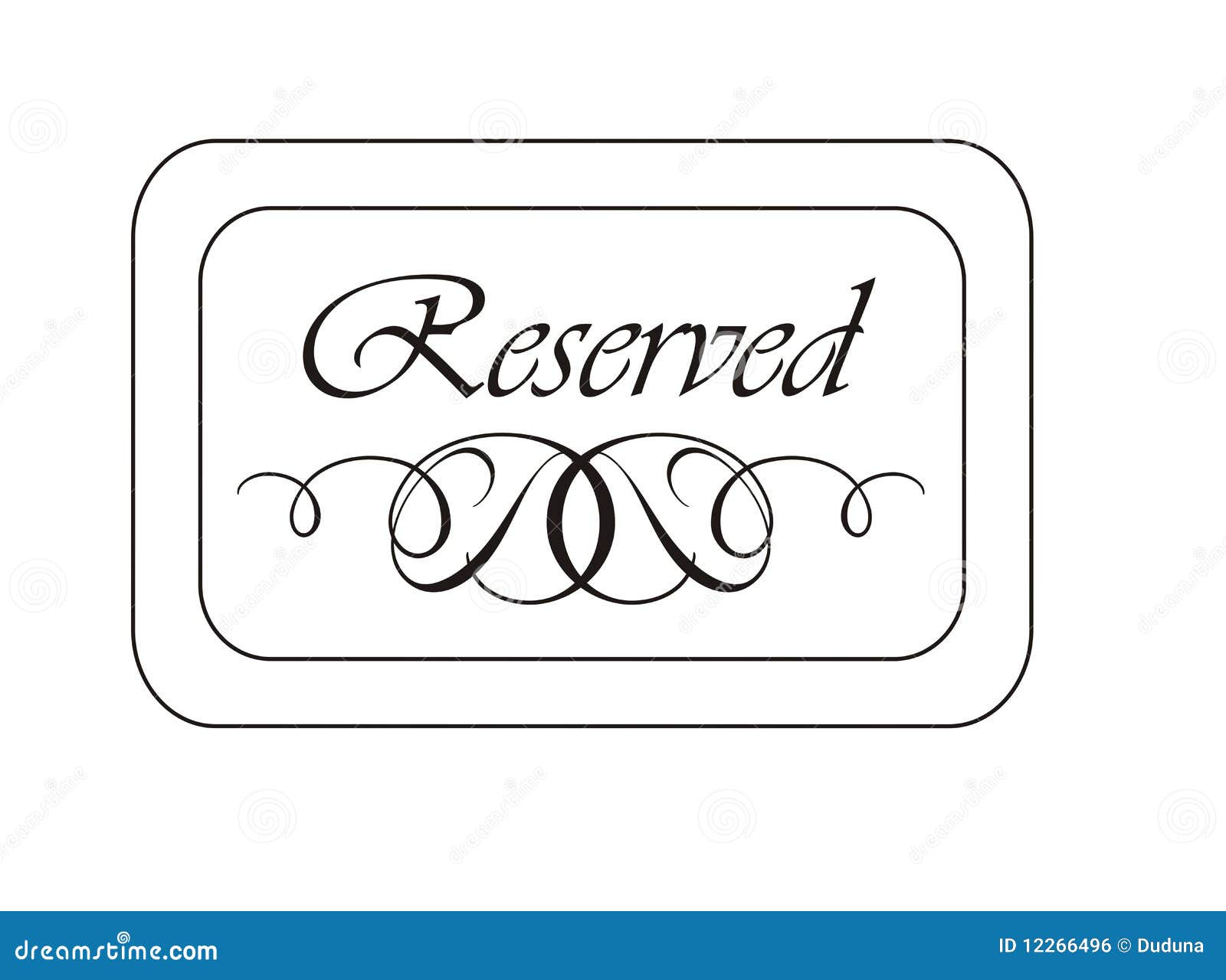 Segno riservato illustrazione di stock. Illustrazione di scheda - 12266496