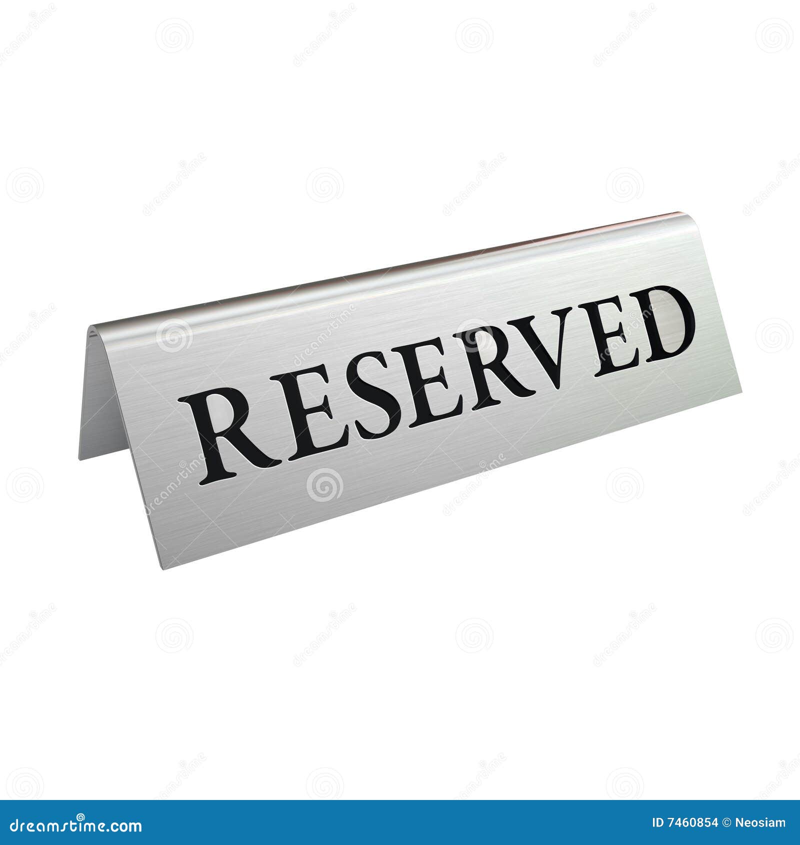 Segno riservato illustrazione di stock. Illustrazione di tabella - 7460854
