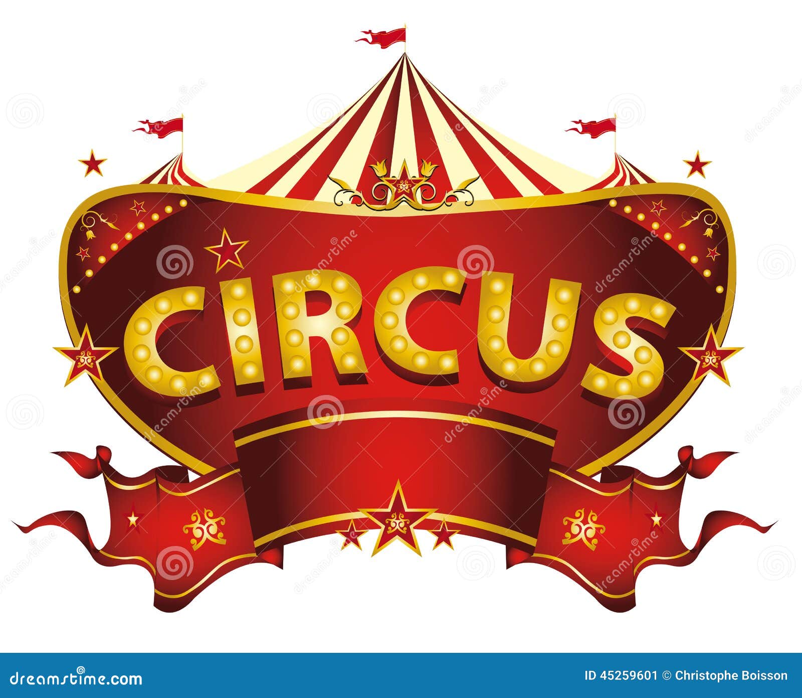 Segno rosso del circo illustrazione vettoriale. Illustrazione di circo ...