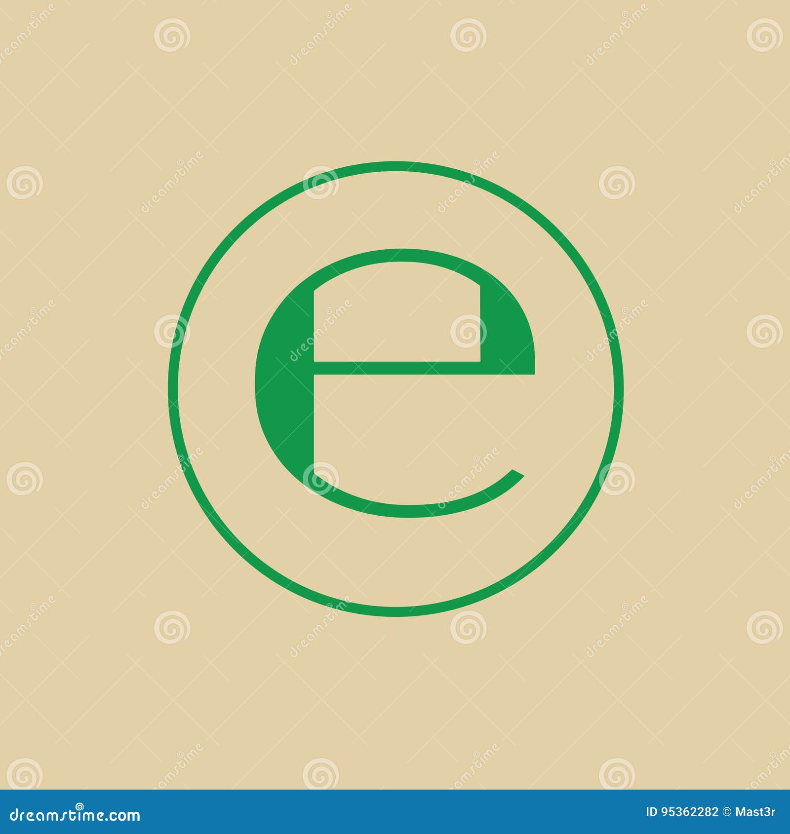 Segno Stimato E Mark Symbol Icon Illustrazione Vettoriale ...