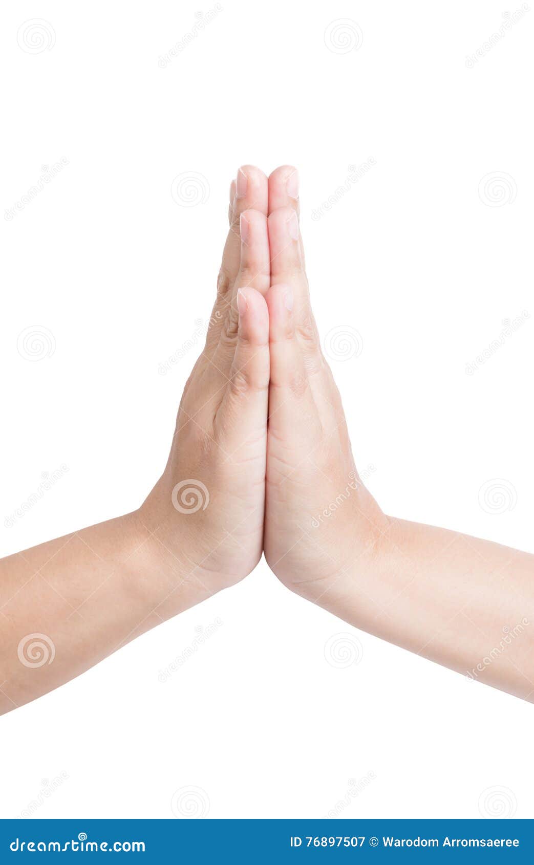 Segno Tailandese Della Mano Di Saluto Immagine Stock - Immagine di ...