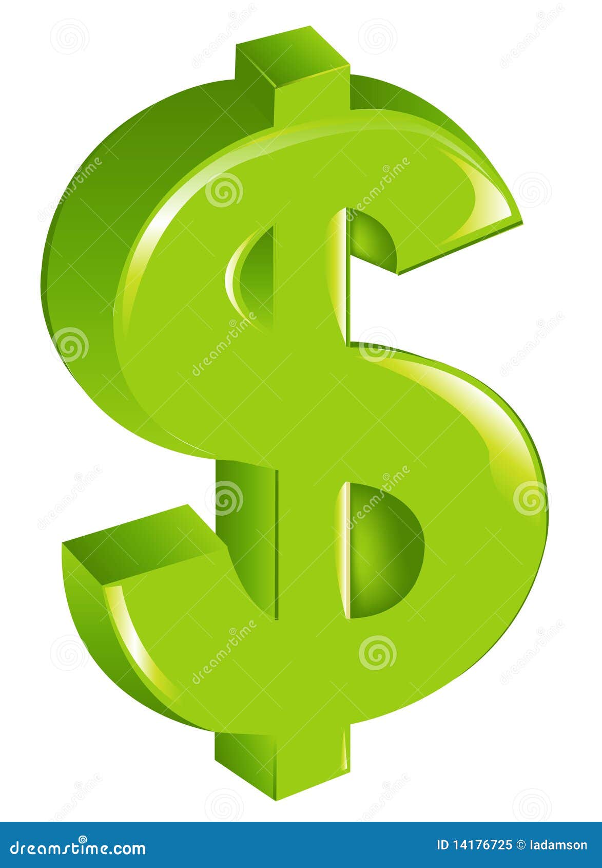 Segno verde del dollaro illustrazione vettoriale. Illustrazione di ...