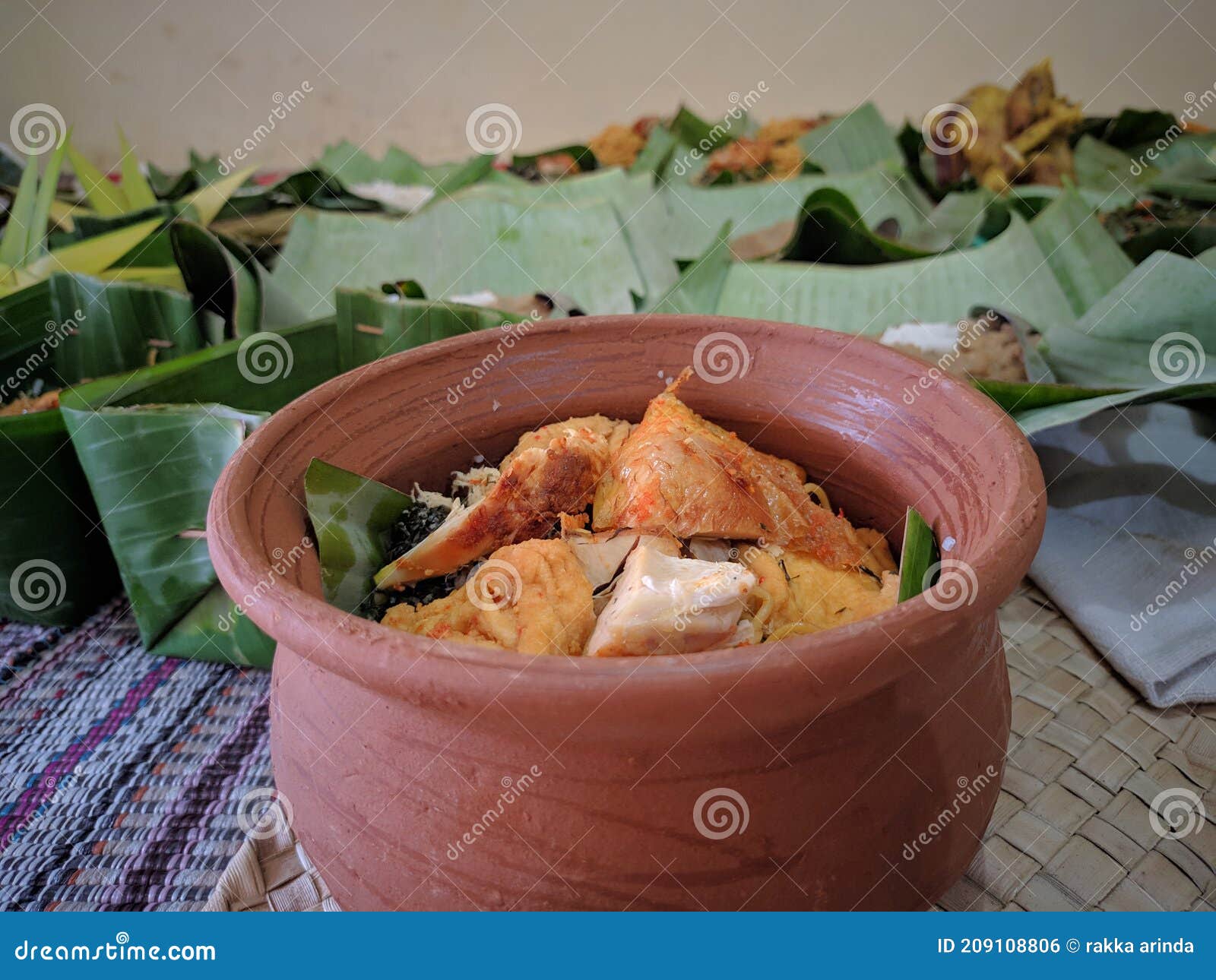 Sego Kendil is a Traditional Food from Java Indonesia Stock Photo ...