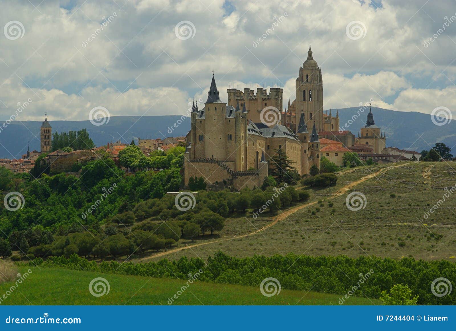 Segovia Alcazar Castle. Castile, Spain. Spanish Medieval Architecture ...