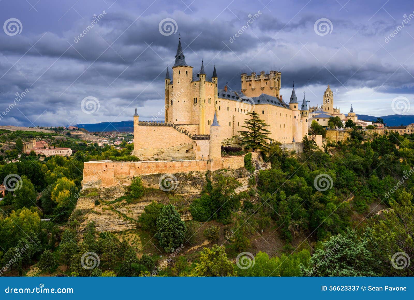 Segovia Castle stock image. Image of castila, iberia - 56623337