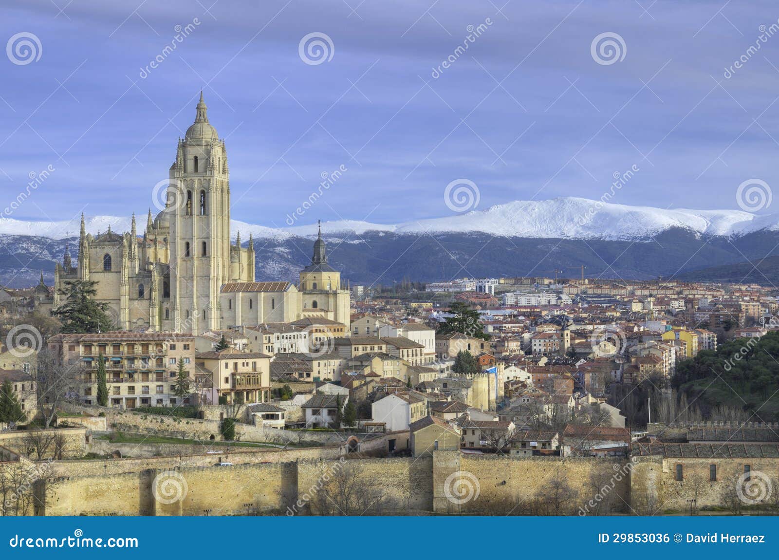 Segovia Cityscape. Famous Spanish Landmark Stock Photo - Image of ...
