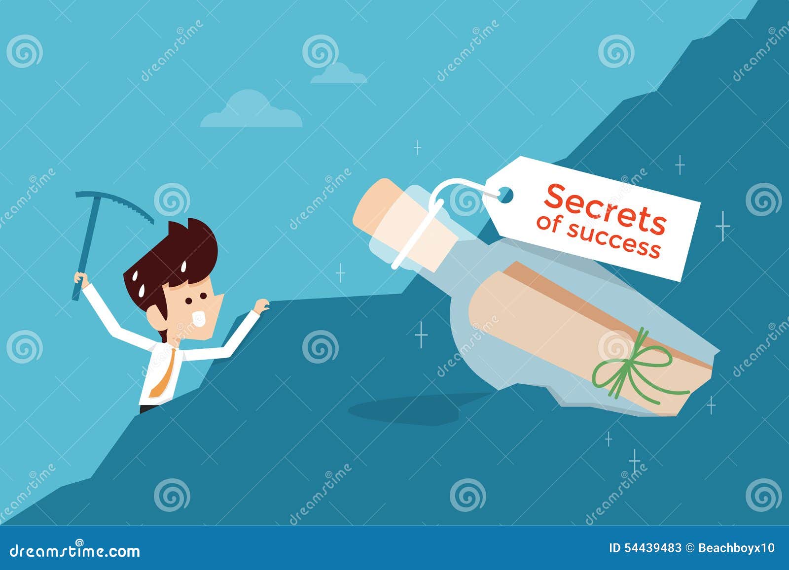 Segredo do sucesso ilustração stock. Ilustração de projeto - 54439483