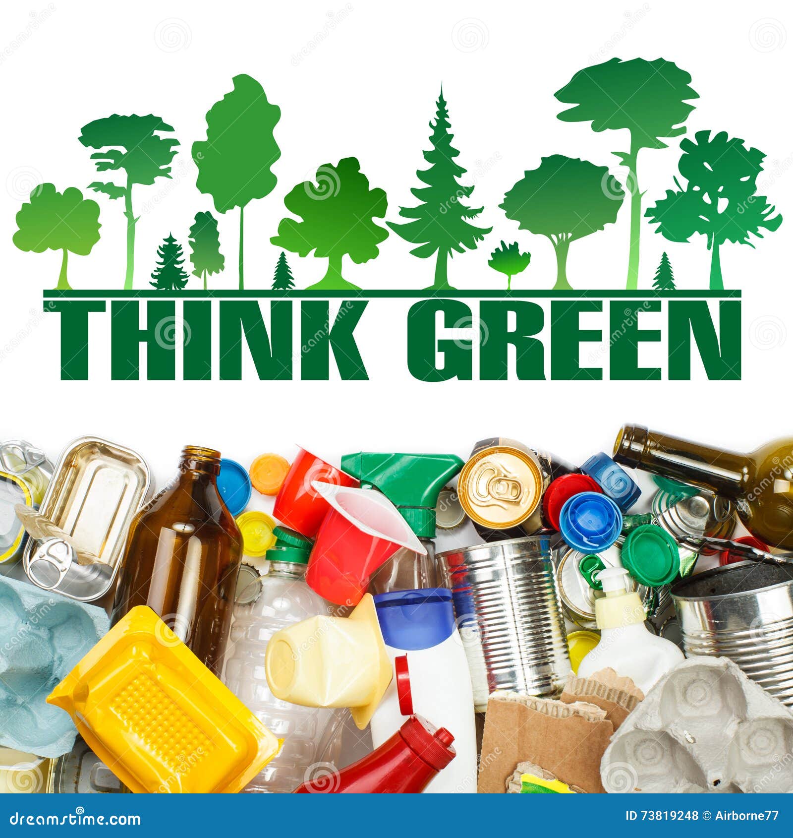 Segregated garbage stock photo. Image of container, paper - 73819248