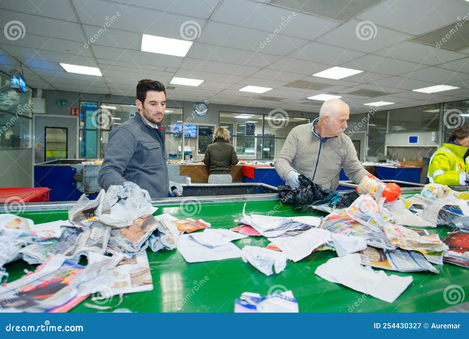 Segregating Papers from Plastics Stock Image - Image of facility ...