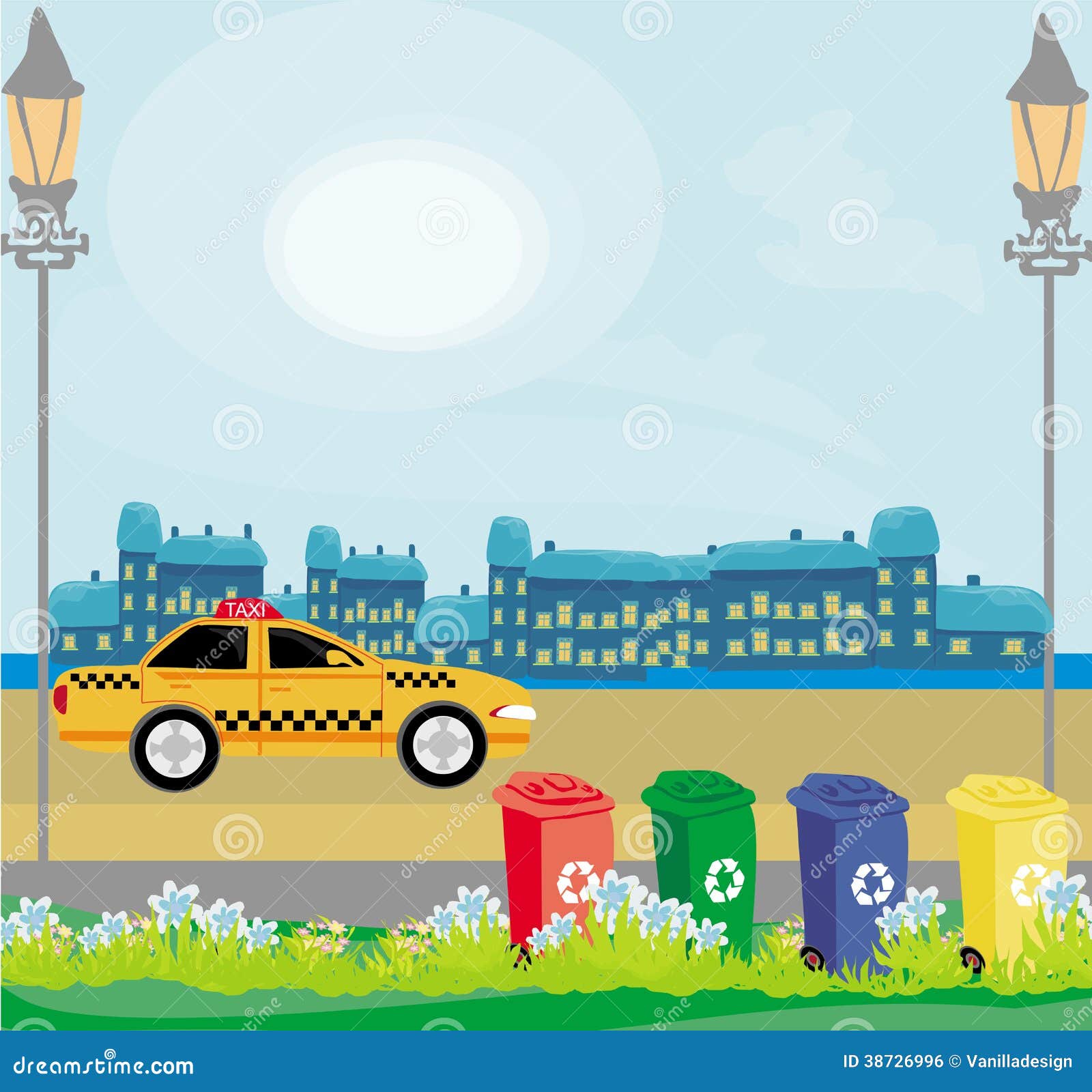 Segregation Of Garbage Card Cartoon Vector | CartoonDealer.com #39137395