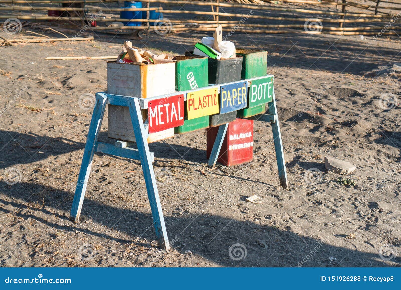 Segregation of garbage stock photo. Image of home, recycling - 151926288