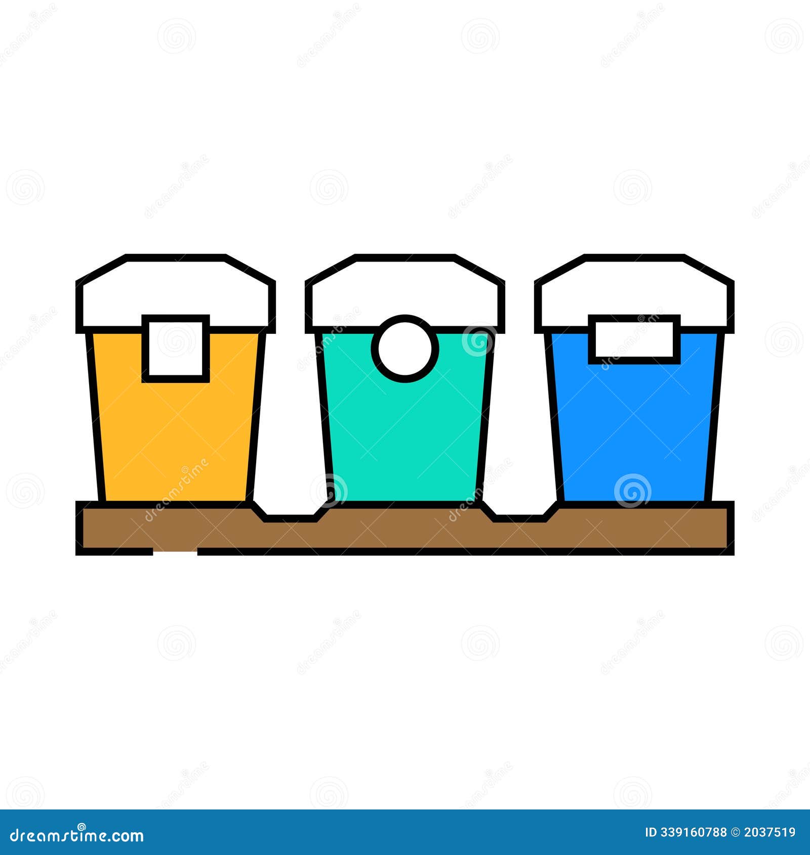 Segregation Waste Sorting Icon Color Illustration Stock Illustration ...