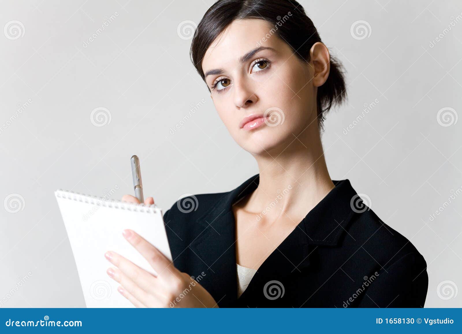 Segretaria O Donna Di Affari Fotografia Stock - Immagine di brunetta ...