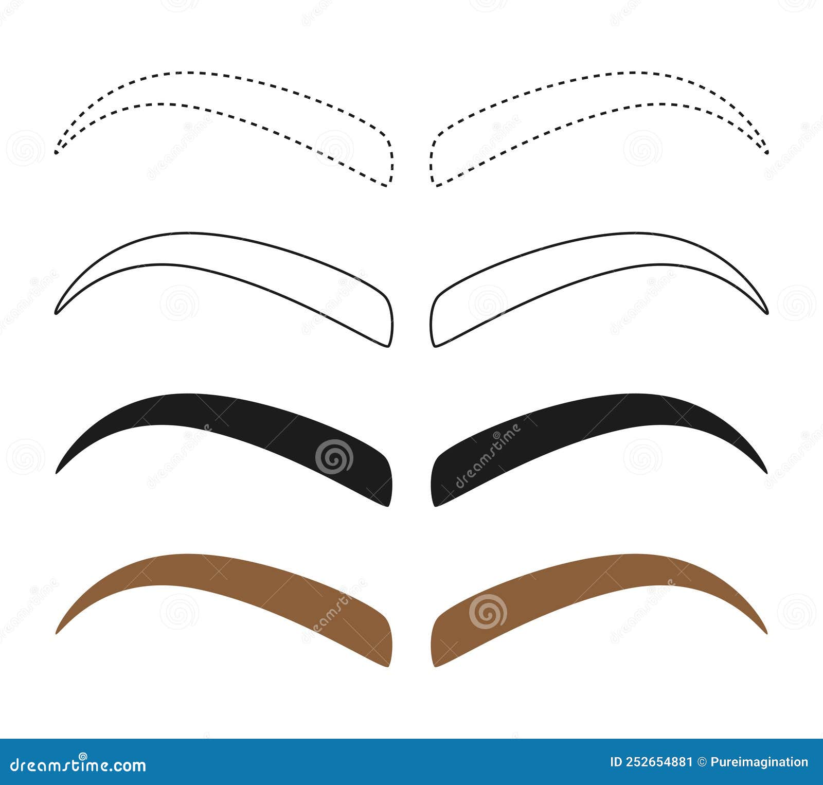 Seguimiento De Cejas En Fondo Blanco Ilustración del Vector ...