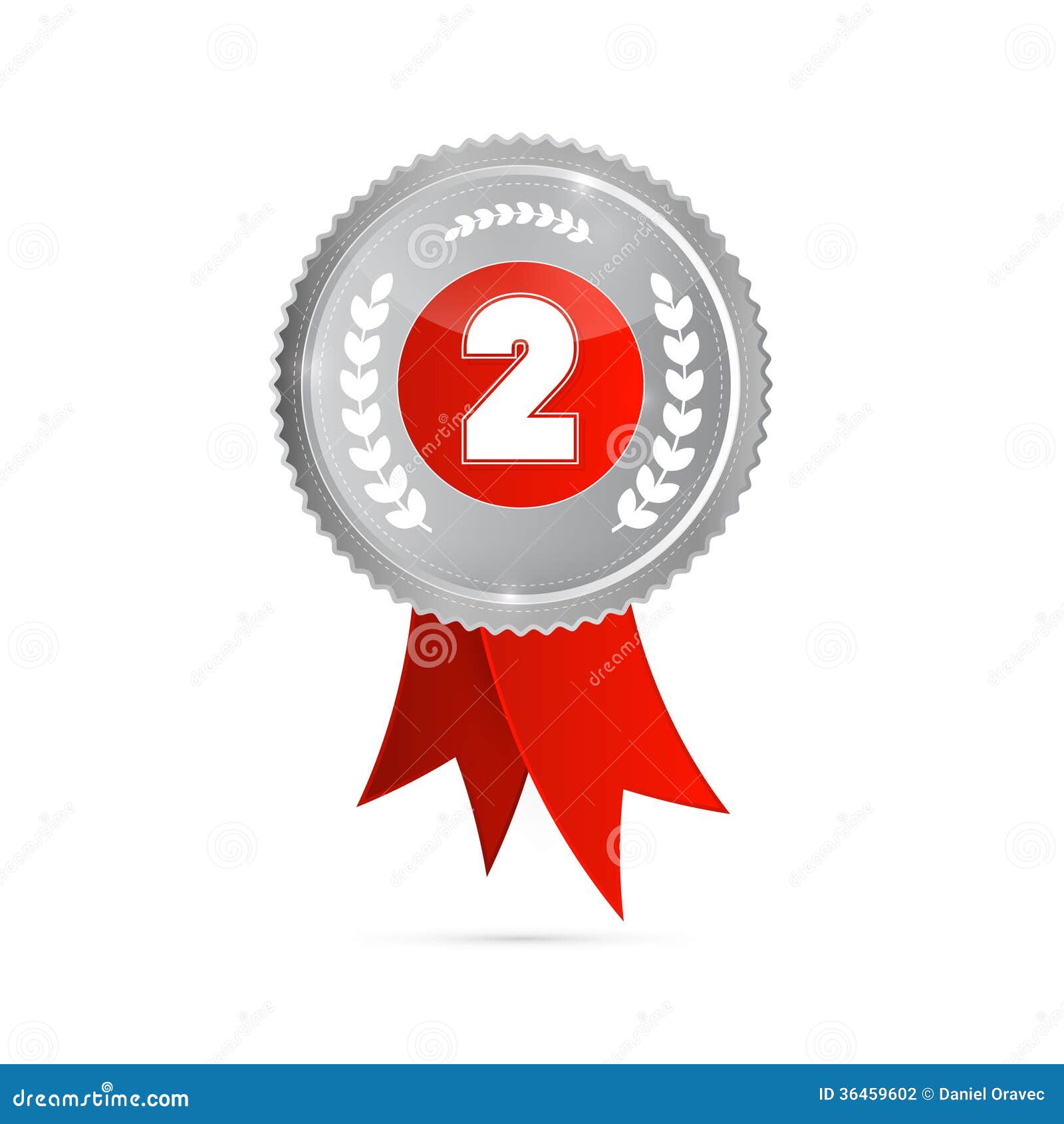 Segundo Lugar, Ejemplo Del Medallista De Plata Ilustración del Vector ...