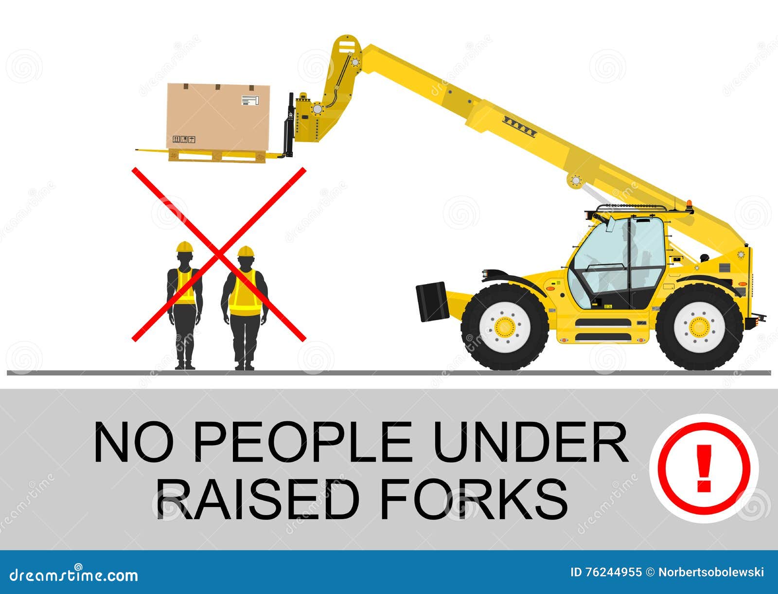 Segurança de Telehandler ilustração do vetor. Ilustração de industrial ...
