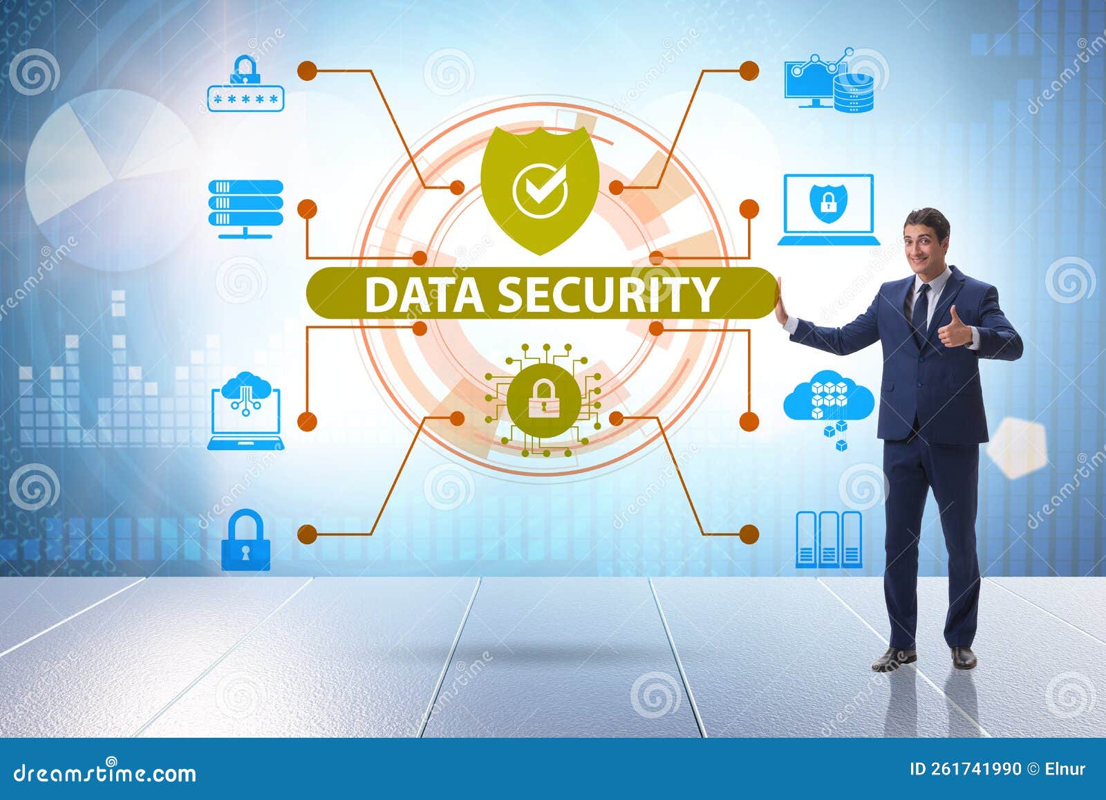 Seguridad De Datos En El Concepto De Ciberseguridad Foto de archivo ...