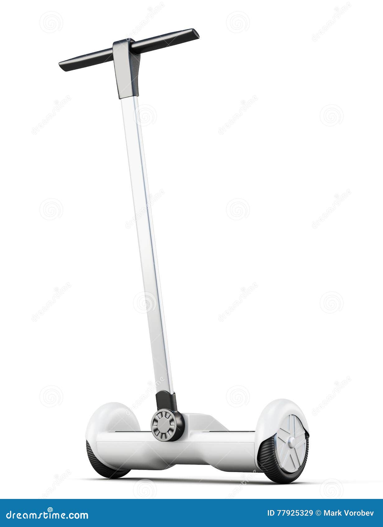 Segway with Handle on White Background. 3d Rendering Stock Illustration ...