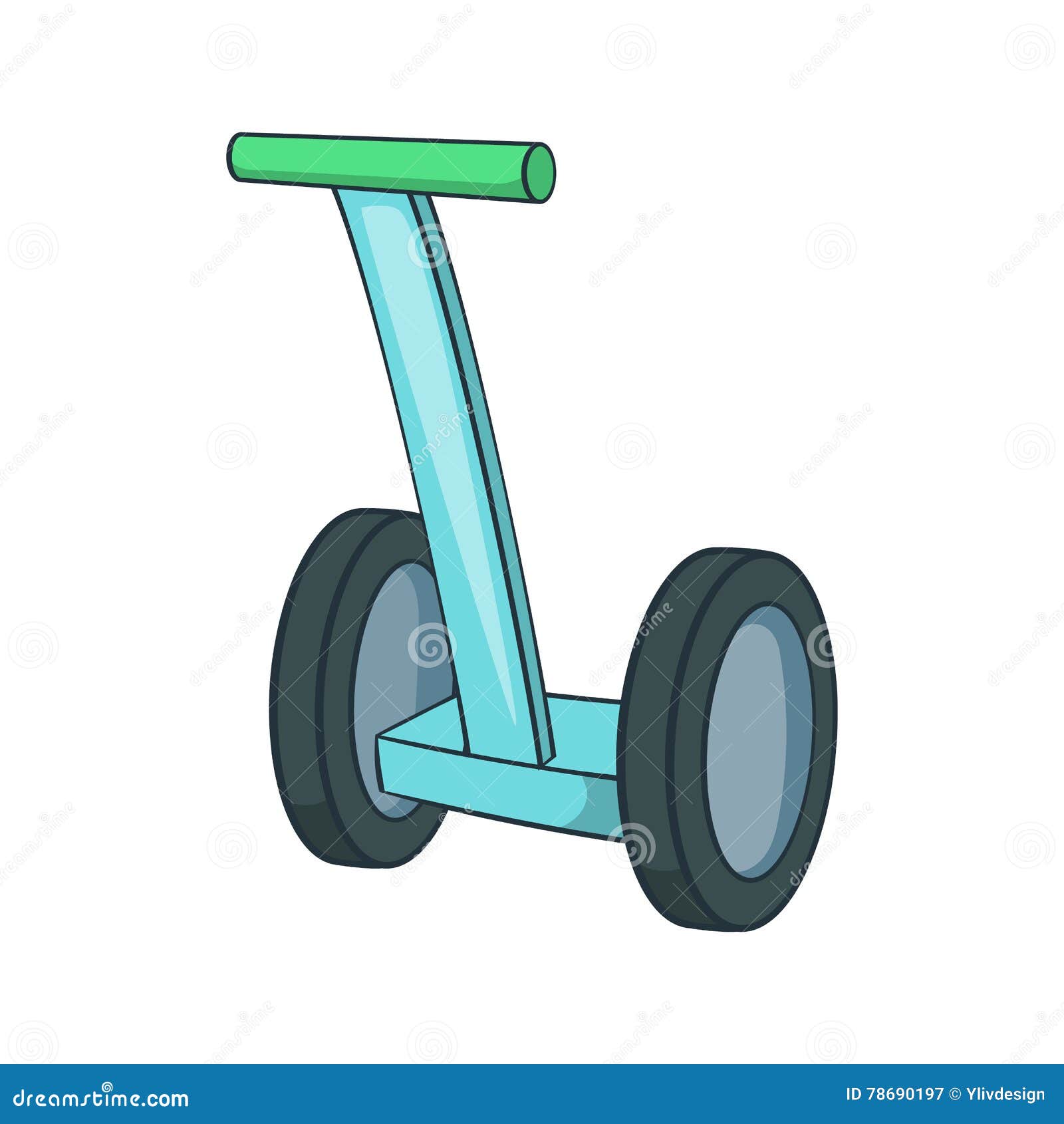 Segway icon, cartoon style stock vector. Illustration of personal ...