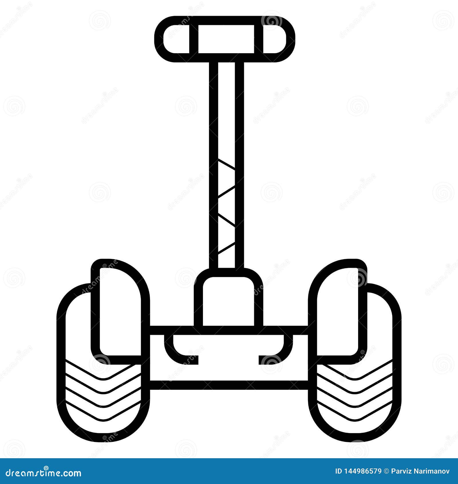 Segway Icon. Segway Side and Front View Stock Vector - Illustration of ...