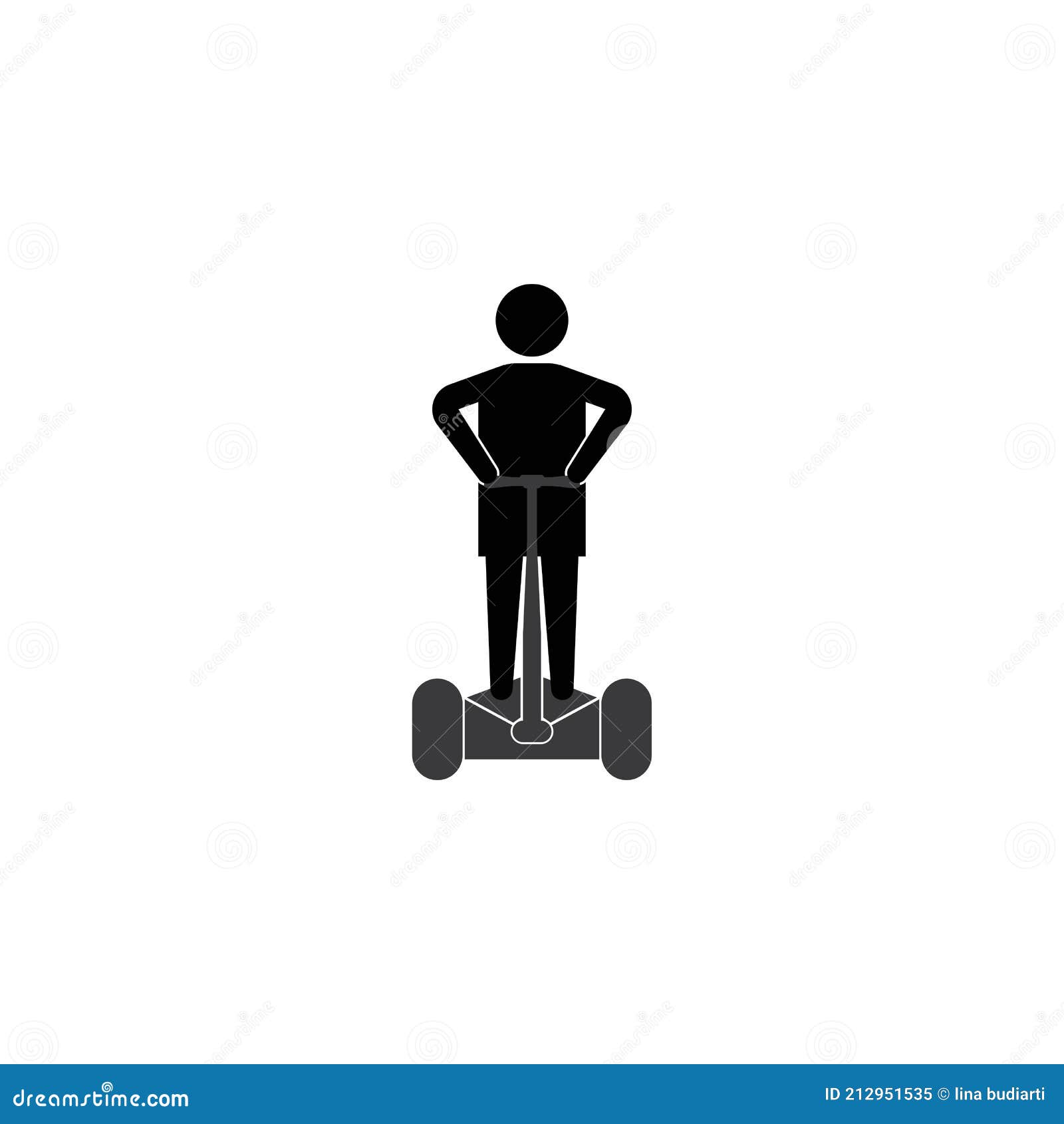 Segway icon stock vector. Illustration of icon, figure - 212951535