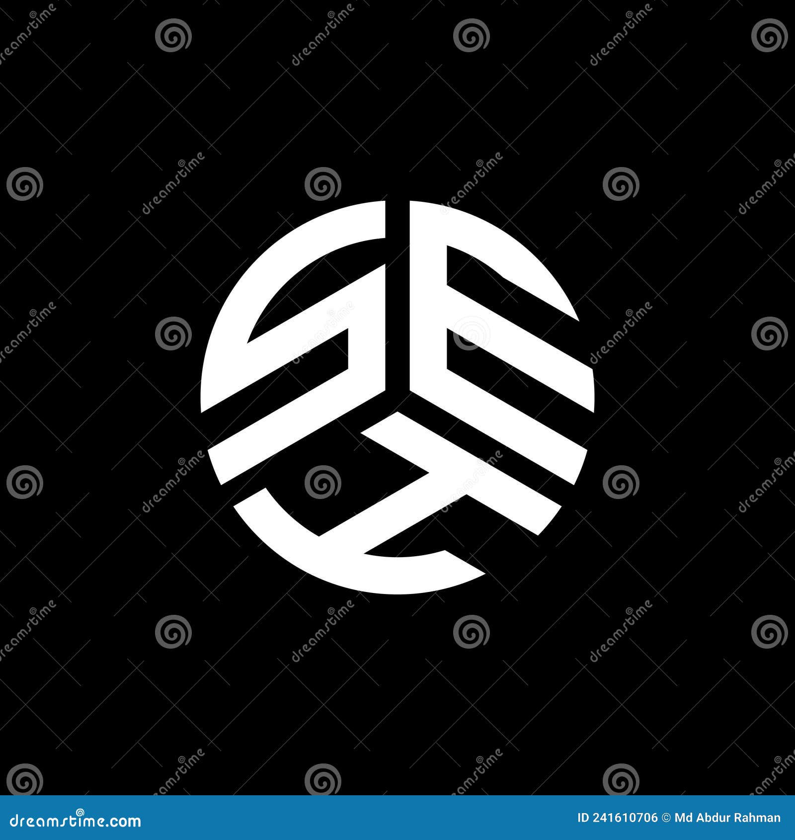 SEH Letter Logo Design On Black Background. SEH Creative Initials ...