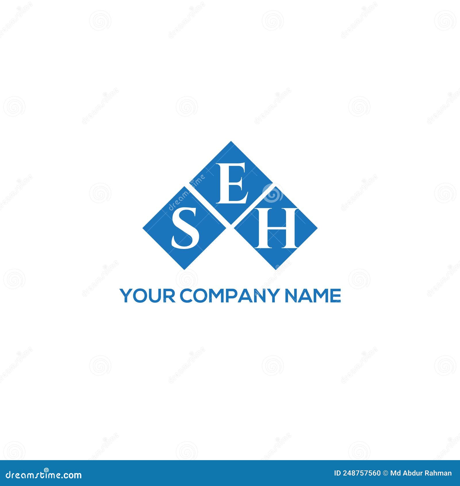 SEH Letter Logo Design on BLACK Background. SEH Creative Initials ...