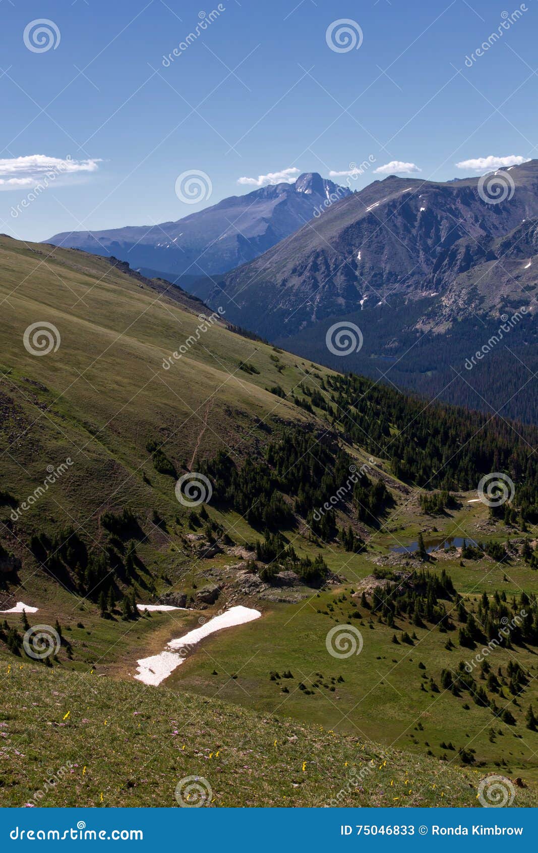 Sehnt Sich Spitze Von Der Spur Ridge Road Stockbild - Bild von blau ...