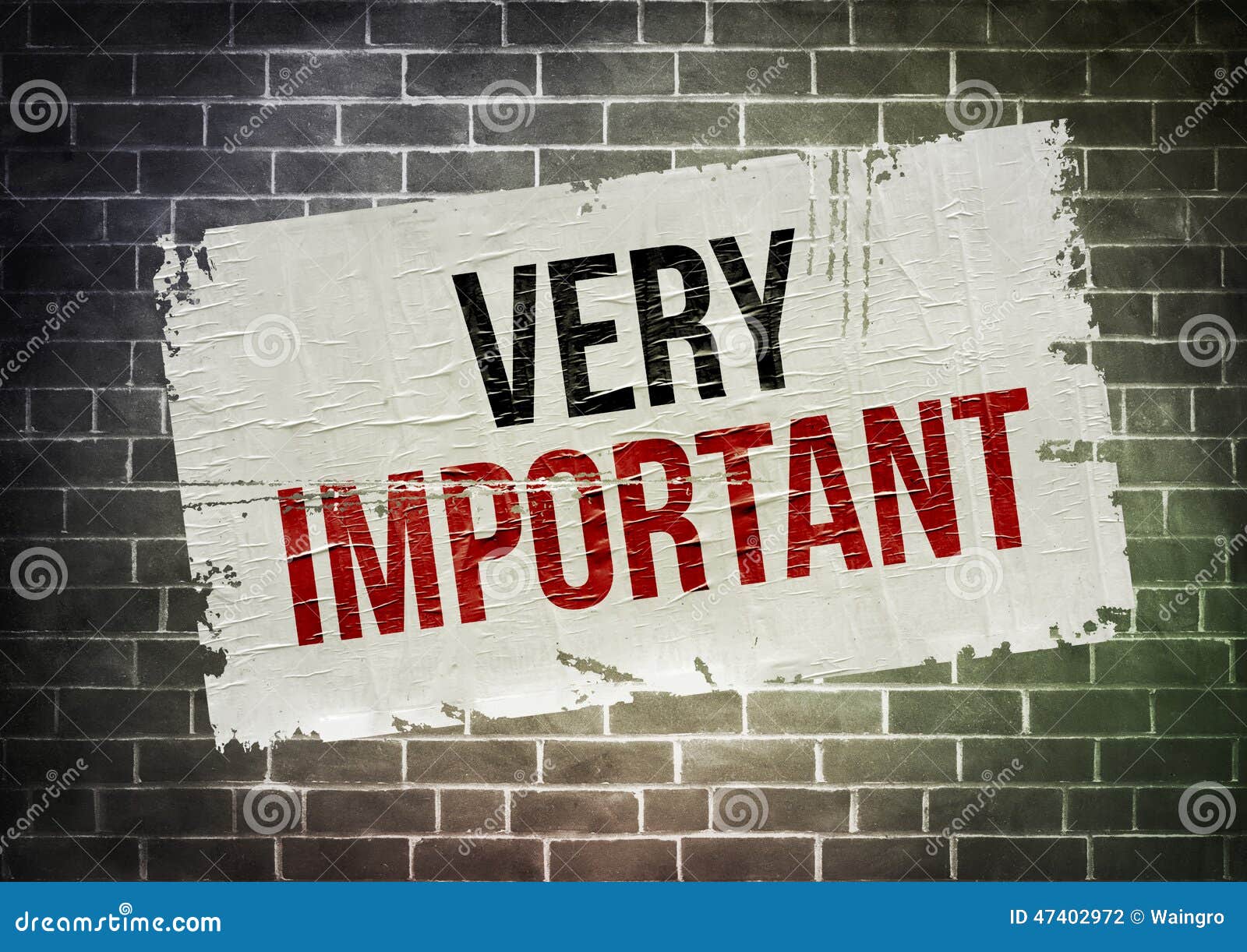 Sehr wichtig stock abbildung. Illustration von konzept - 47402972