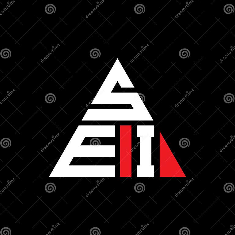 SEI Triangle Letter Logo Design with Triangle Shape. SEI Triangle Logo ...