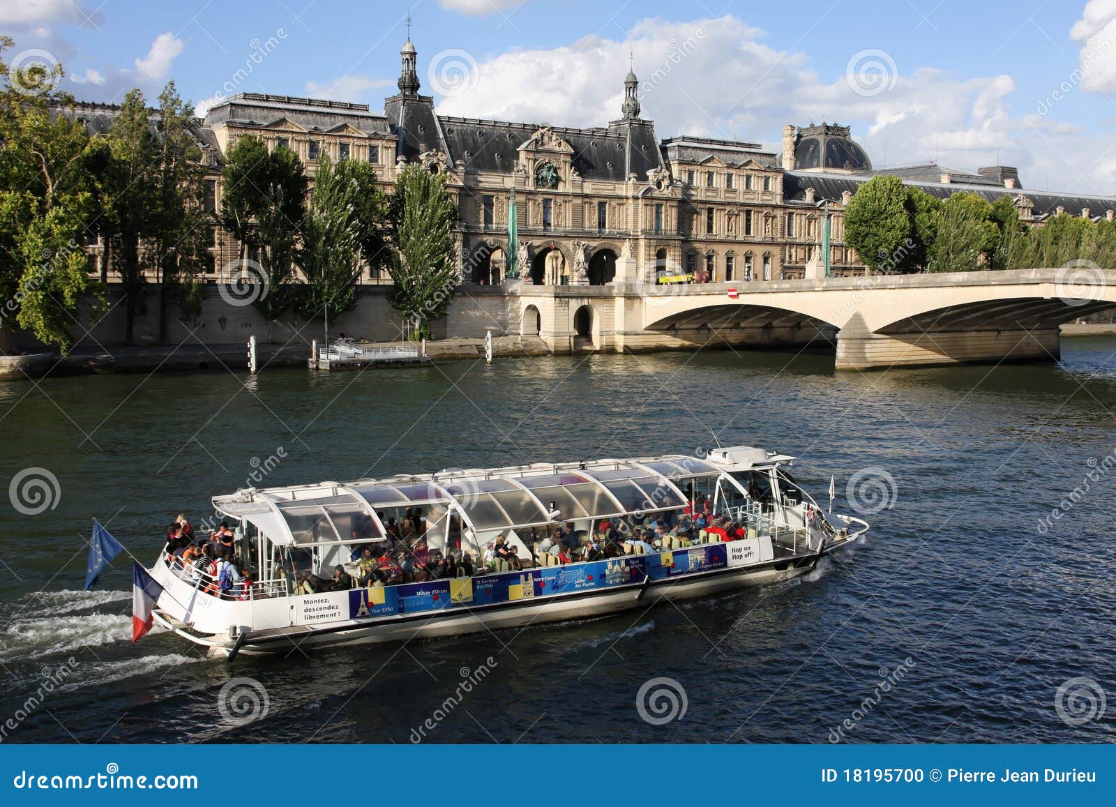 The Seine river in Paris editorial image. Image of bridge - 18195700