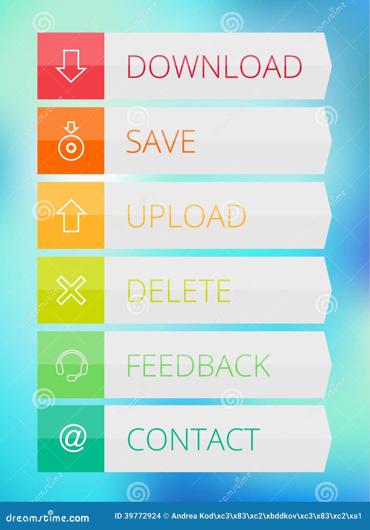 Seis Botones Coloridos De Internet Ilustración del Vector - Ilustración ...