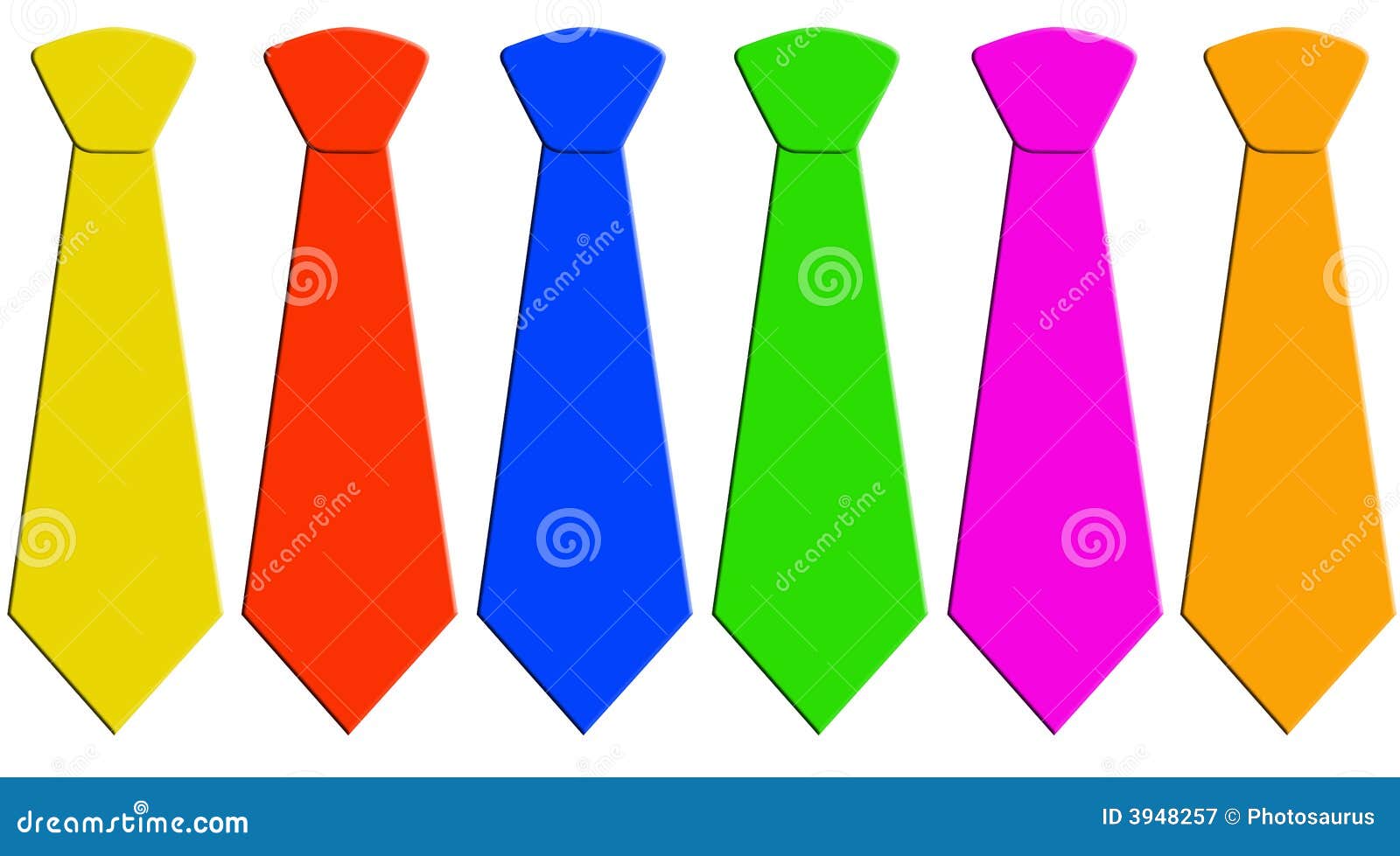 Seis Corbatas En Diversos Colores Fotografía de archivo libre de ...