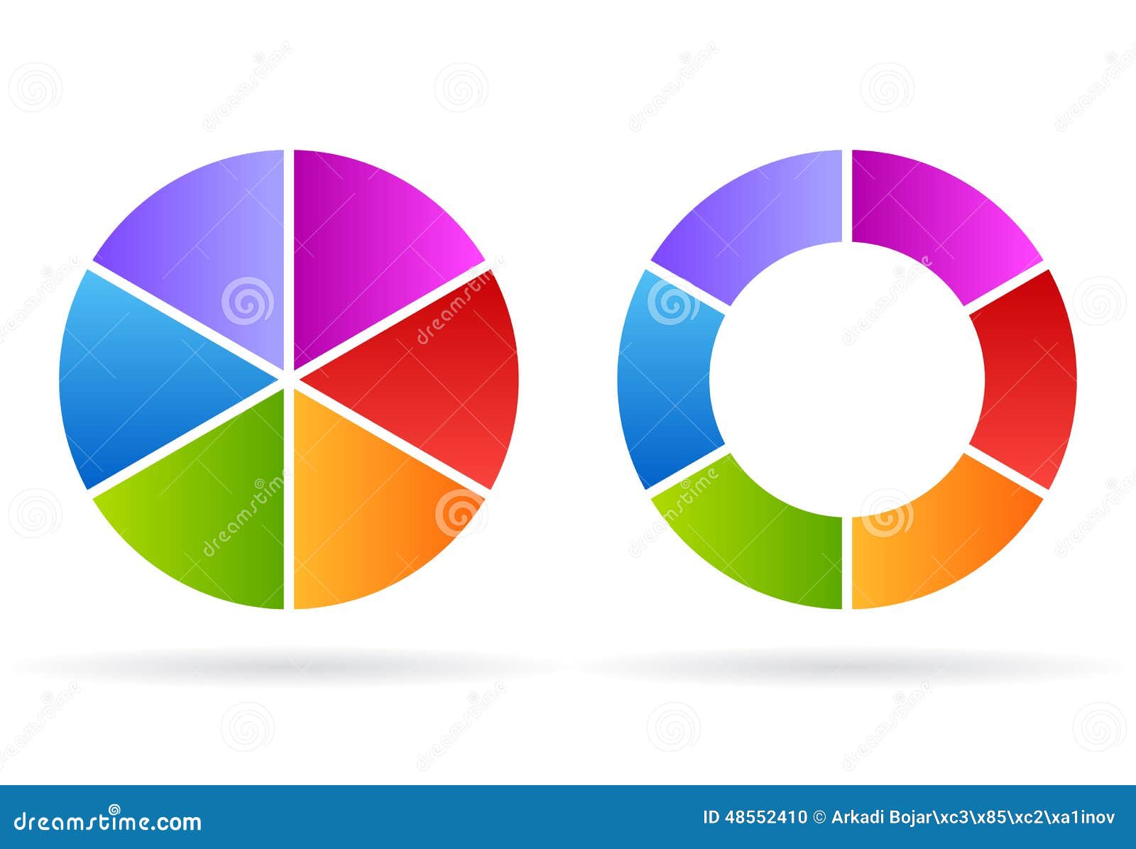 Seis Diagramas Del Ciclo De Los Segmentos Ilustración del Vector ...