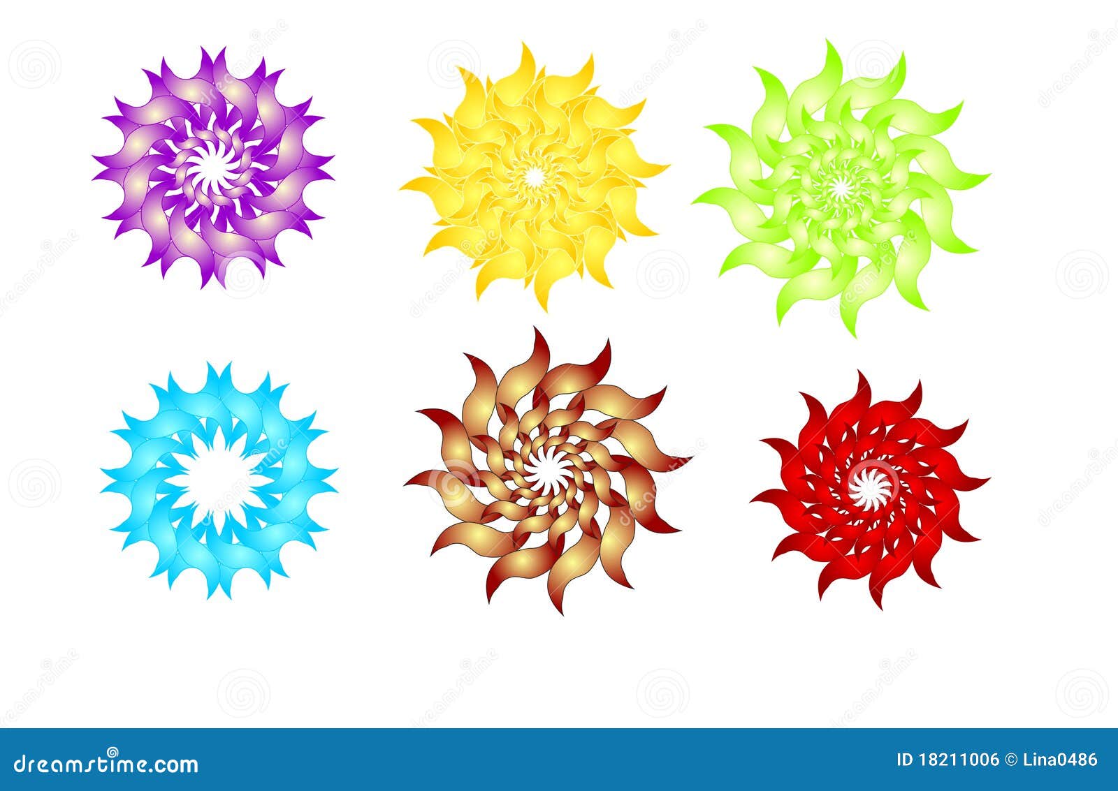 Seises De Objetos Abstractos Stock de ilustración - Ilustración de ...