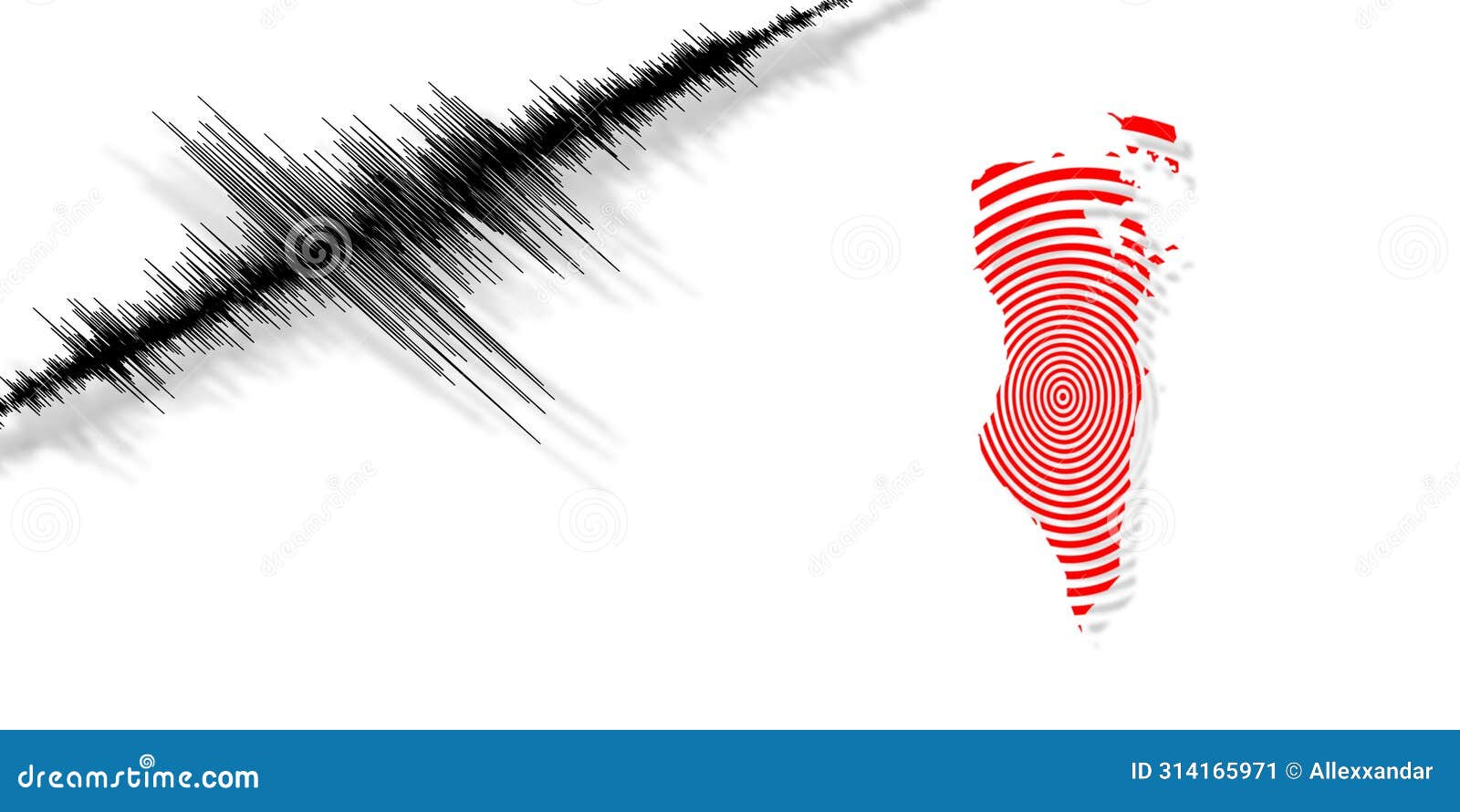 Seismic Activity Earthquake Bahrain Map Stock Illustration ...