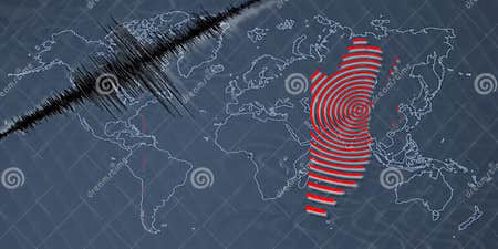 Seismic Activity Earthquake Belize Map Stock Illustration ...