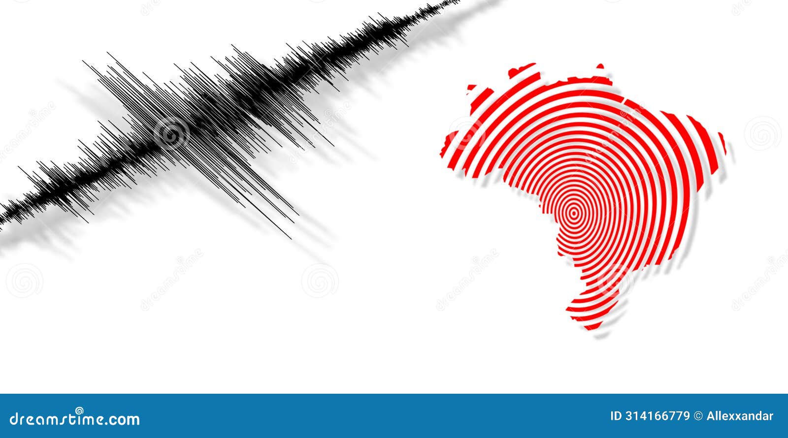 Seismic Activity Earthquake Brazil Map Stock Illustration ...
