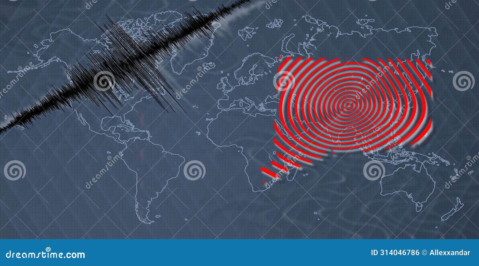 Seismic Activity Earthquake Connecticut Map Stock Illustration ...
