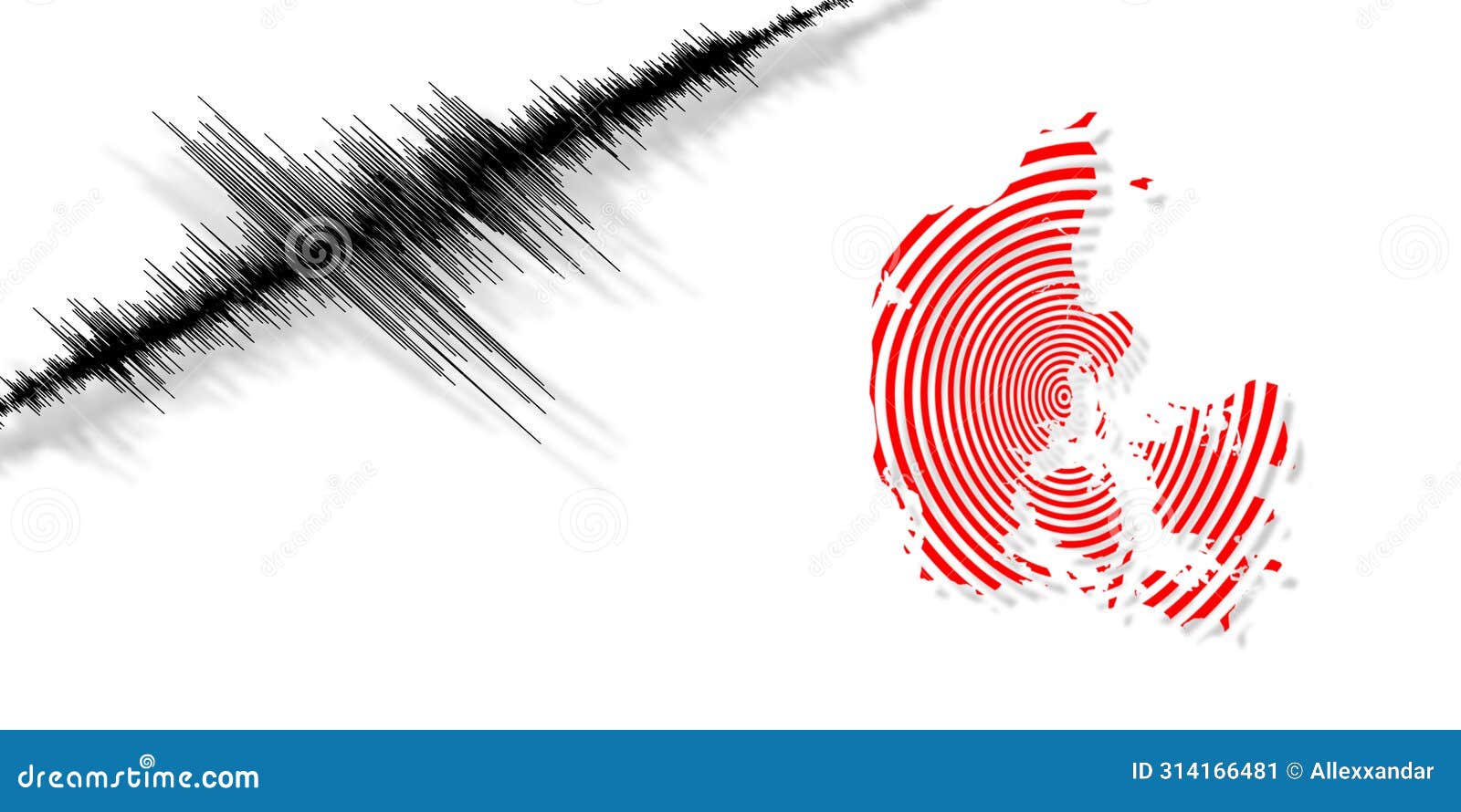 Seismic Activity Earthquake Denmark Map Stock Illustration ...
