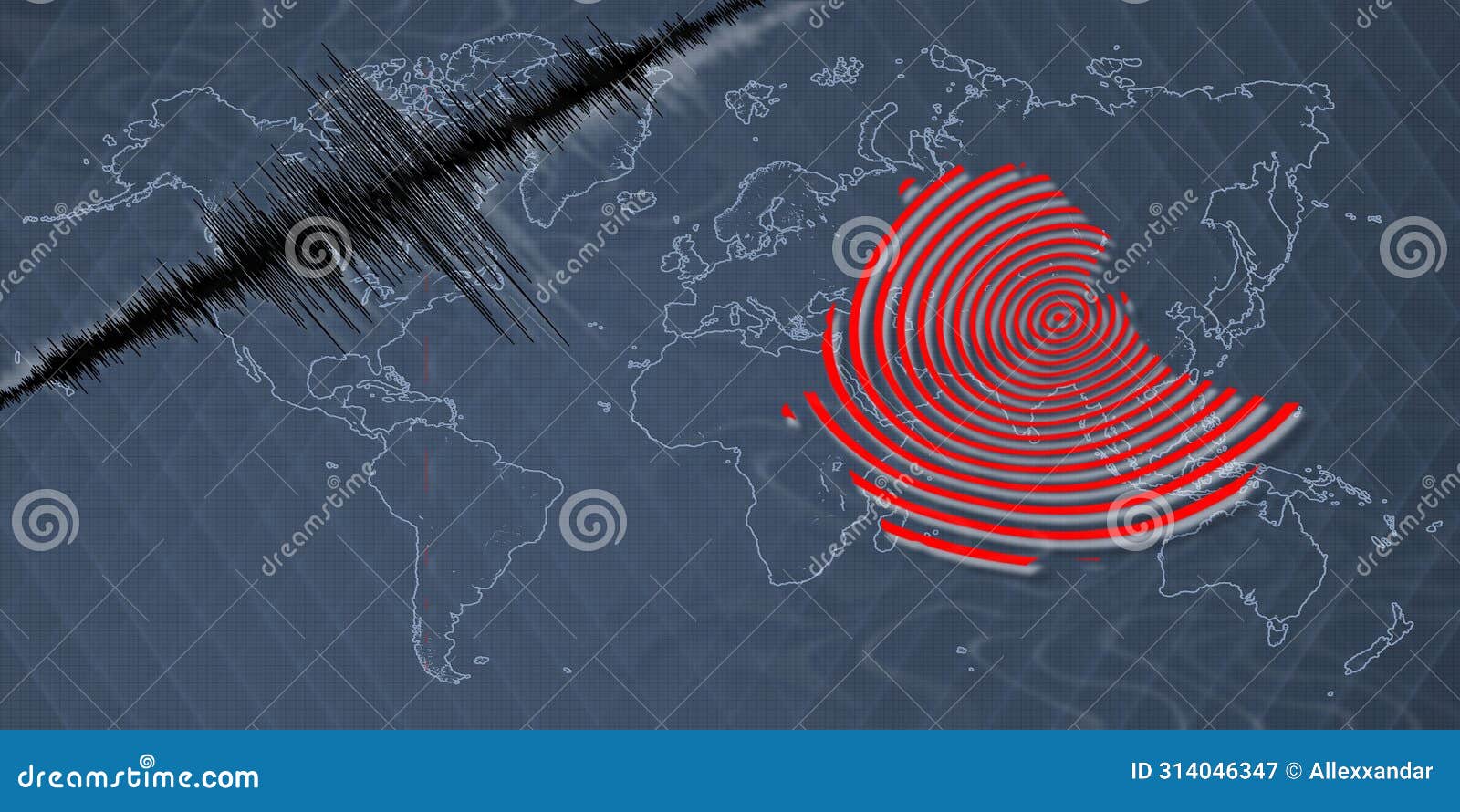 Seismic Activity Earthquake Ethiopia Map Stock Illustration ...