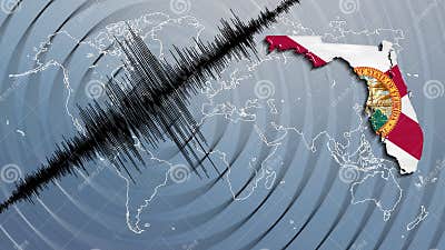 Seismic Activity Earthquake Florida Map Stock Illustration ...