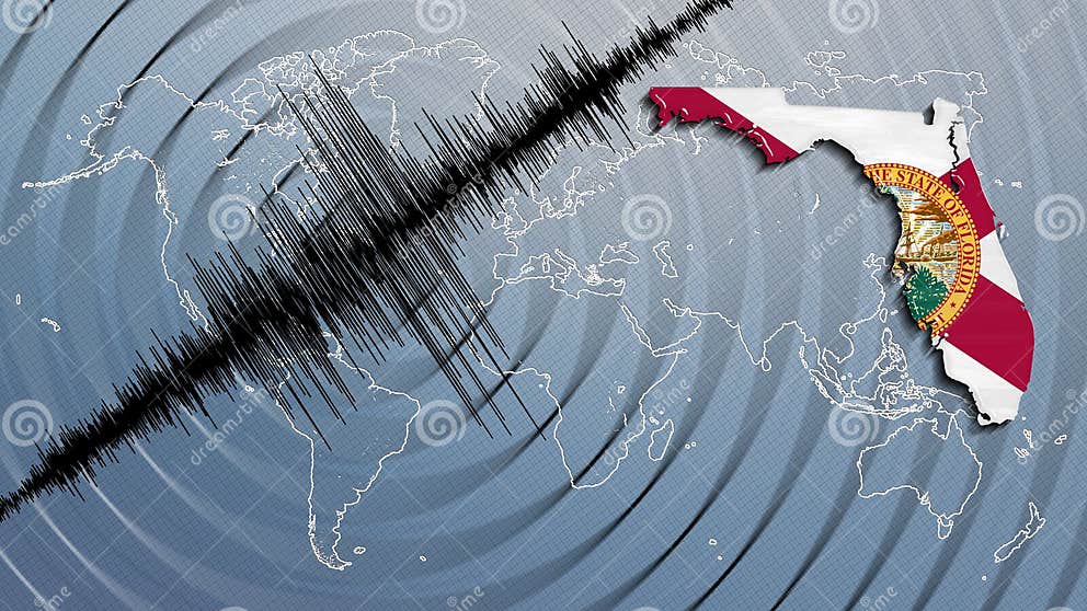 Seismic Activity Earthquake Florida Map Stock Illustration ...
