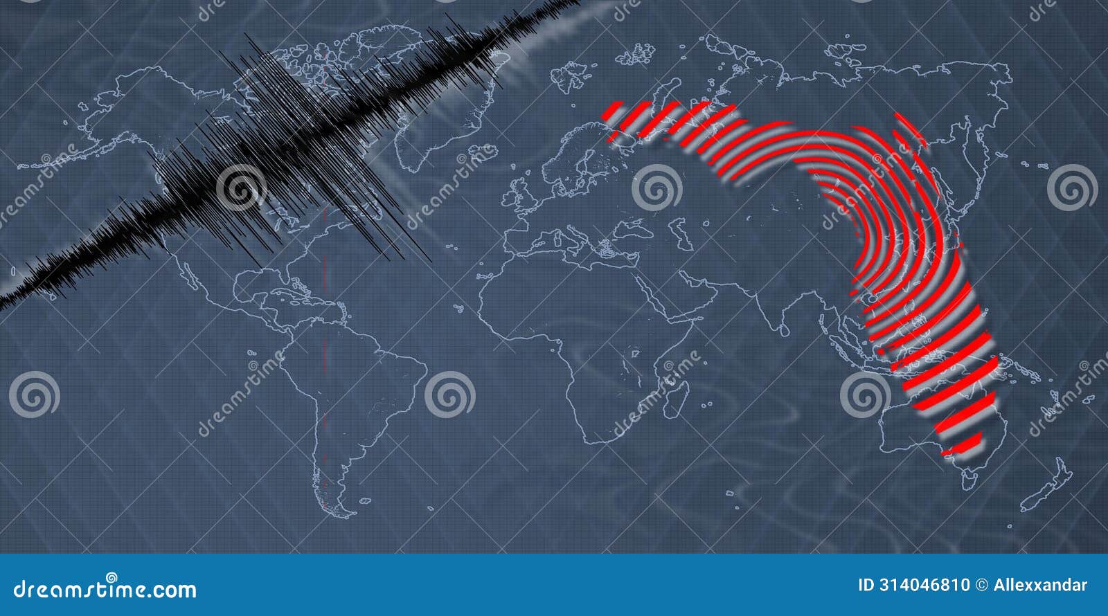 Seismic Activity Earthquake Florida Map Stock Illustration ...