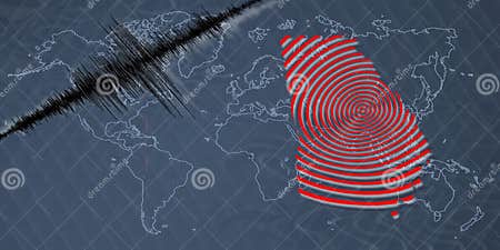 Seismic Activity Earthquake Georgia Map Stock Image - Image of ...