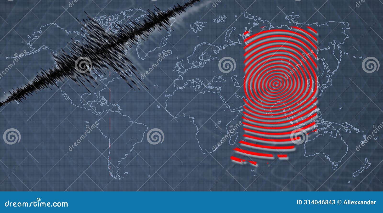 Seismic Activity Earthquake Indiana Map Stock Illustration ...