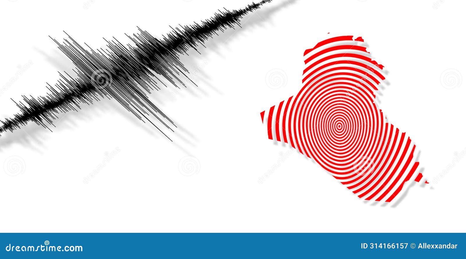 Seismic Activity Earthquake Iraq Map Stock Illustration - Illustration ...