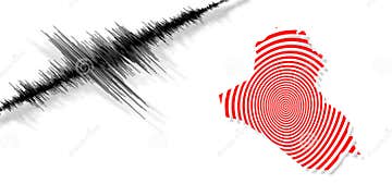 Seismic Activity Earthquake Iraq Map Stock Illustration - Illustration ...