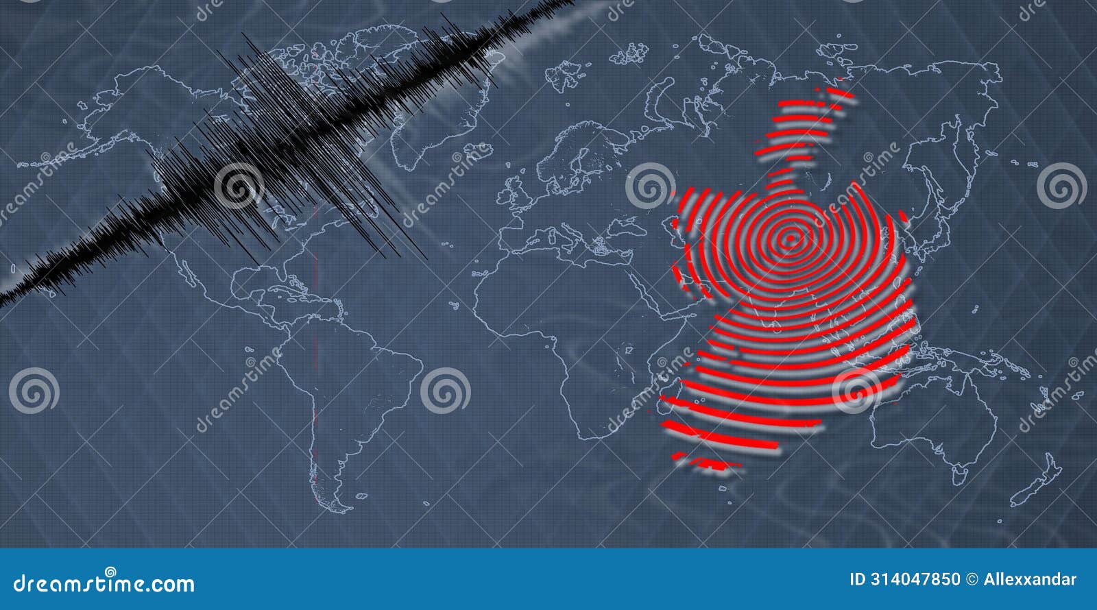 Seismic Activity Earthquake Ireland Map Stock Illustration ...
