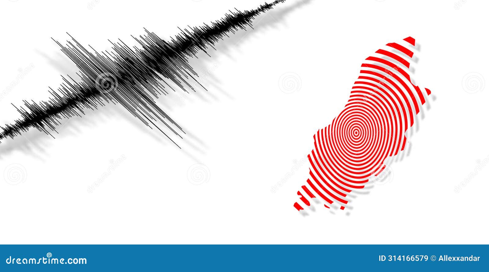 Seismic Activity Earthquake Isle Of Man Map Stock Photo | CartoonDealer ...